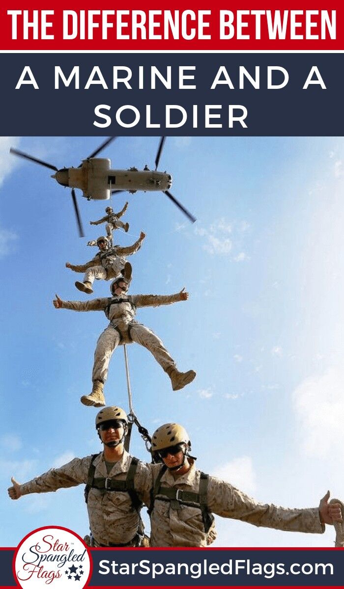 The difference between a Marine and a soldier - StarSpangledFlags.com