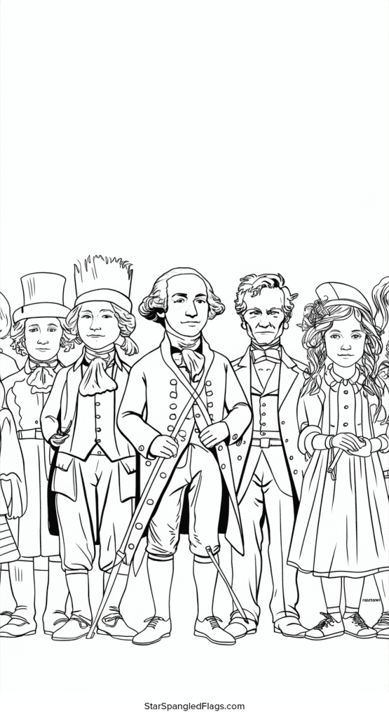 17 American Flag Coloring Pages - StarSpangledFlags.com