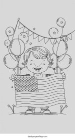 17 American Flag Coloring Pages - StarSpangledFlags.com