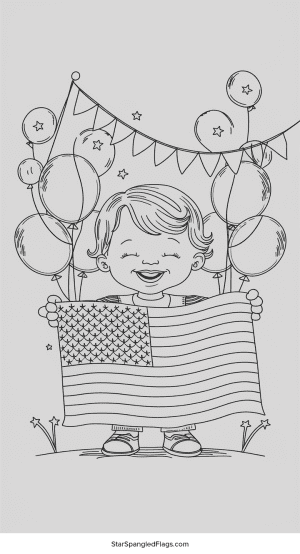 17 American Flag Coloring Pages - StarSpangledFlags.com
