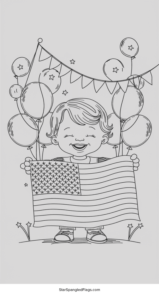 17 American Flag Coloring Pages - StarSpangledFlags.com