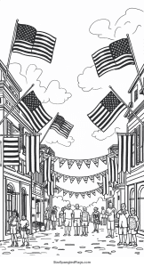 17 American Flag Coloring Pages - StarSpangledFlags.com