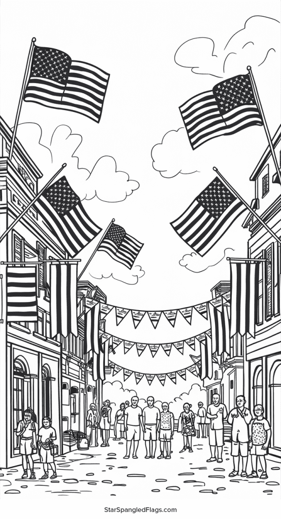 17 American Flag Coloring Pages - StarSpangledFlags.com