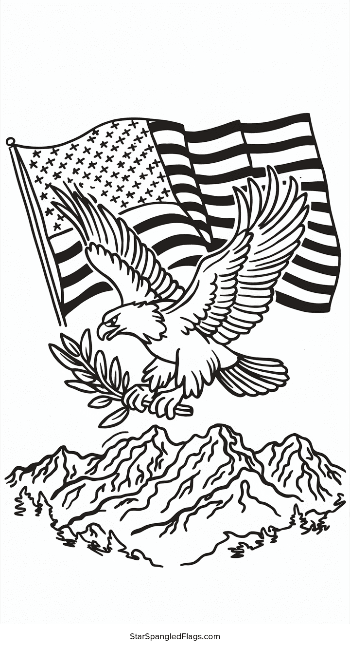 Patriotic Eagle Coloring Page 45 Memorial Day Coloring Pages (Free