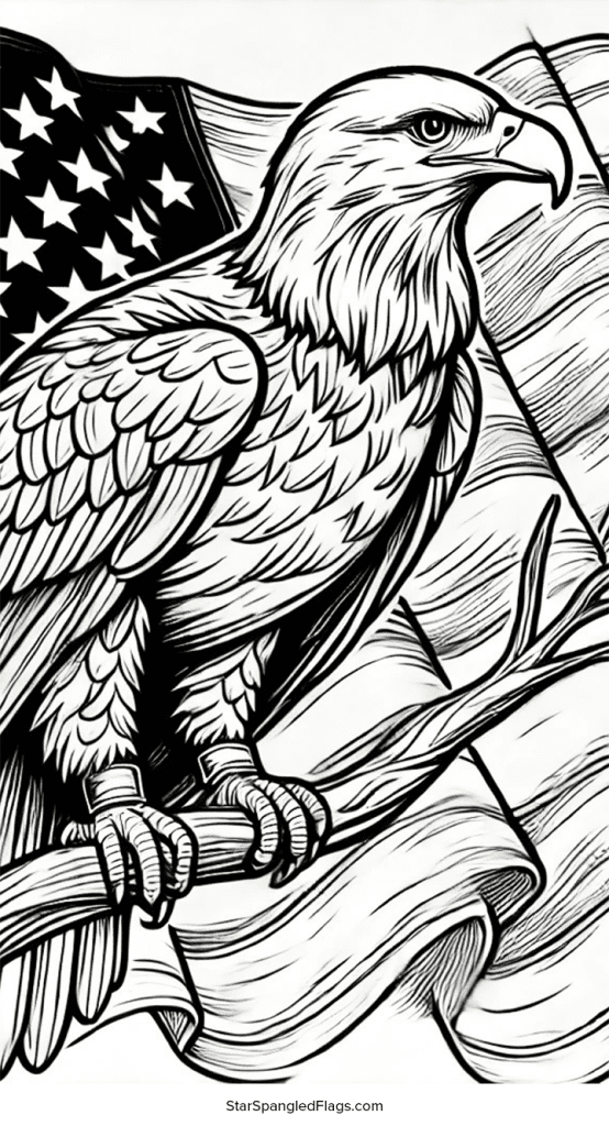 17 American Flag Coloring Pages - StarSpangledFlags.com