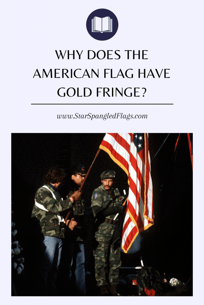 Why do some American flags have gold fringe? - StarSpangledFlags.com